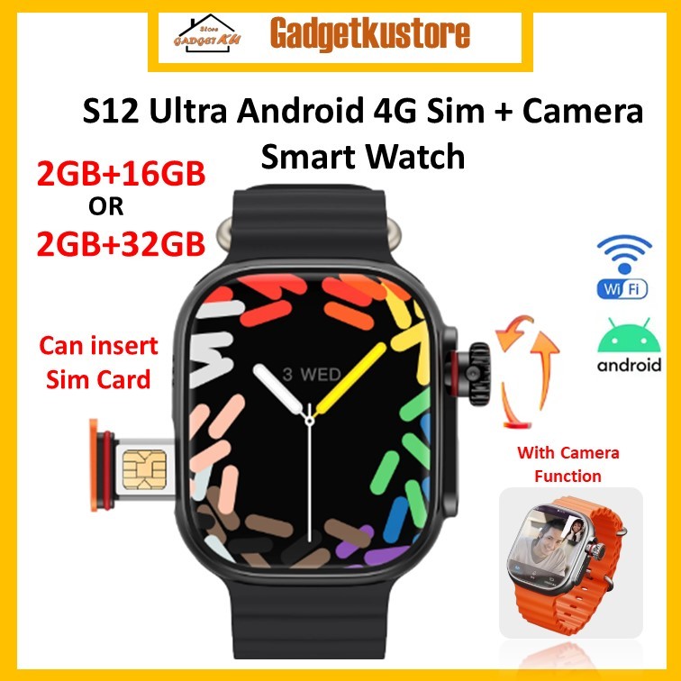 [4G LTE SIM+Camera] S12 Ultra Android 2GB+16GB/2GB+32GB Play Store WiFi ...