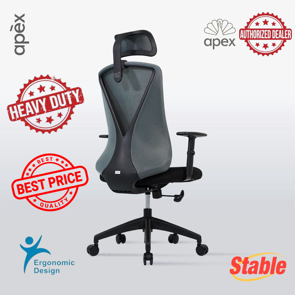 APEX x Sunon Ergonomic Office Chair/Kerusi pejabat Home Chair Mesh ...