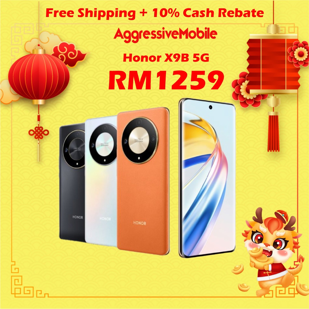 Honor X9B 5G [256GB+12GB RAM | AMOLED | 35W Fast Charge] - 1 Year Warranty | Shopee Malaysia