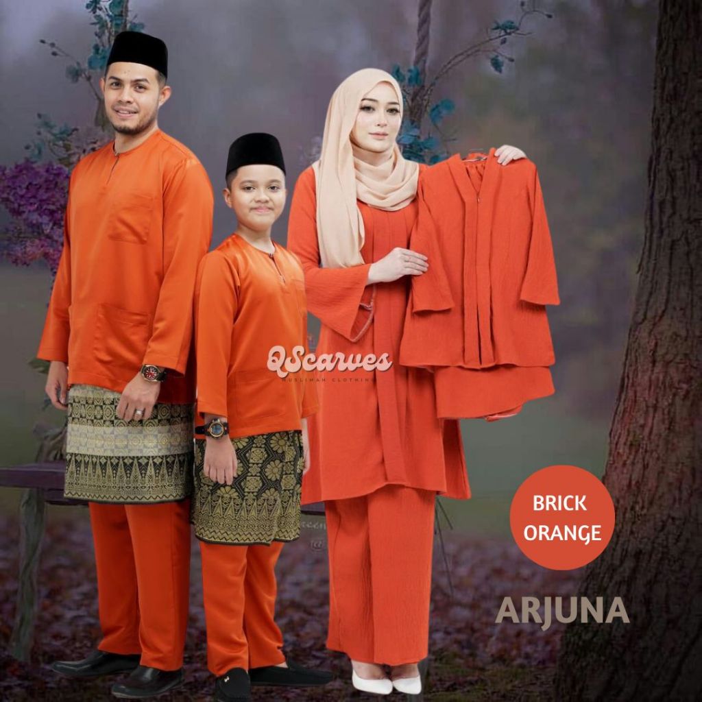 brick orange/ oren bata SET FAMILY MAISARA KEBARUNG IBU ANAK BAJU ...