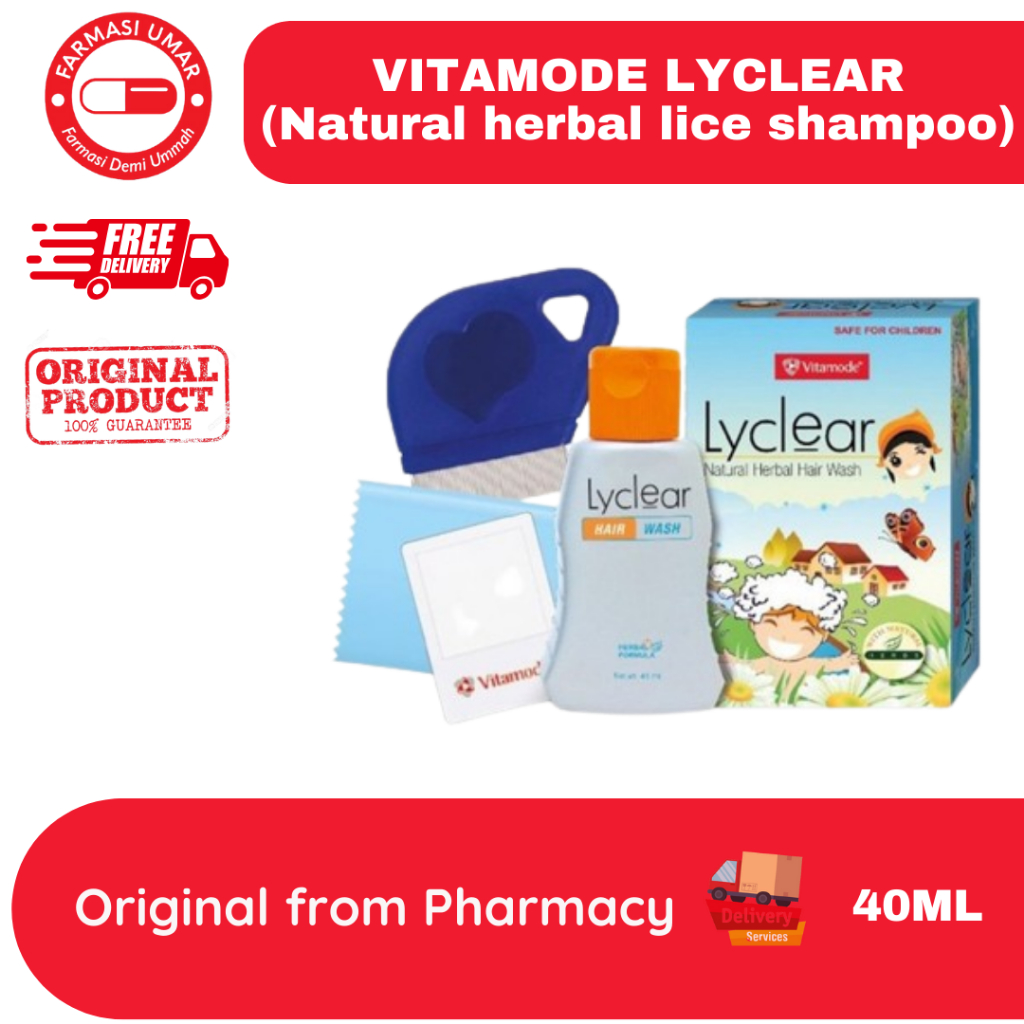 VITAMODE LYCLEAR SHAMPOO 40ML (menghapus jangkitan kutu kepala ...