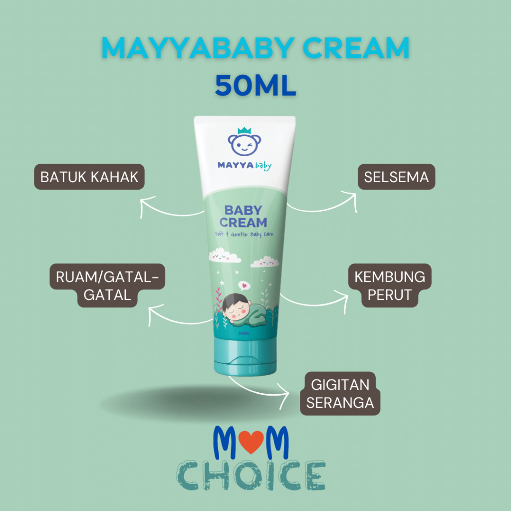 Mayyababy Cream 50ML 5 in1 (ORIGINAL) krim batuk selsema kahak dan ruam ...