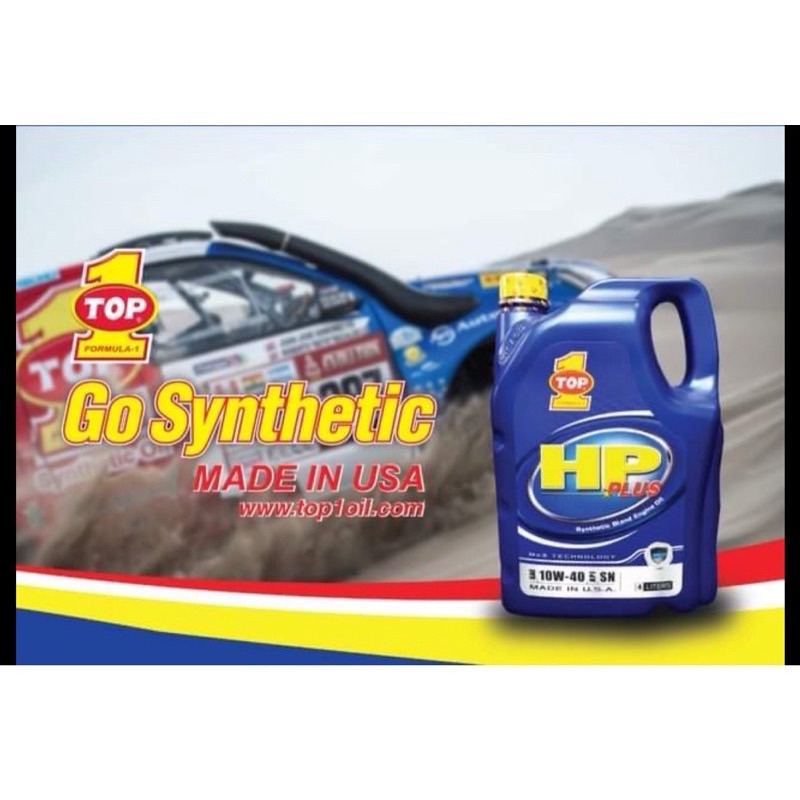 Top 1 One Semi Synthetic Engine Oil 10W-40 4L [Made in USA] | Shopee ...