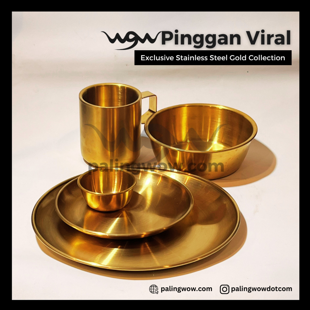 PINGGAN VIRAL STAINLESS STEEL IN GOLD COLOR | Shopee Malaysia