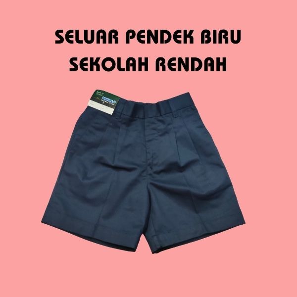 Seluar Pendek Biru Sekolah Rendah | Shopee Malaysia