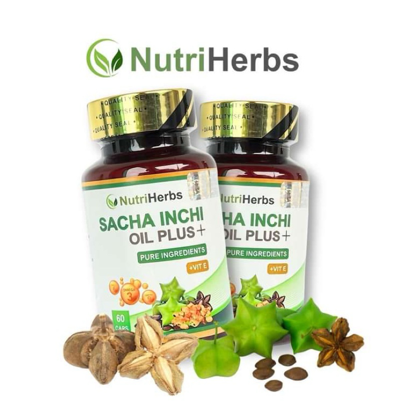 SACHA INCHI OIL PLUS + PURE INGREDIENTS + VIT E NutriHerbs 30 BIJI (NEW ...