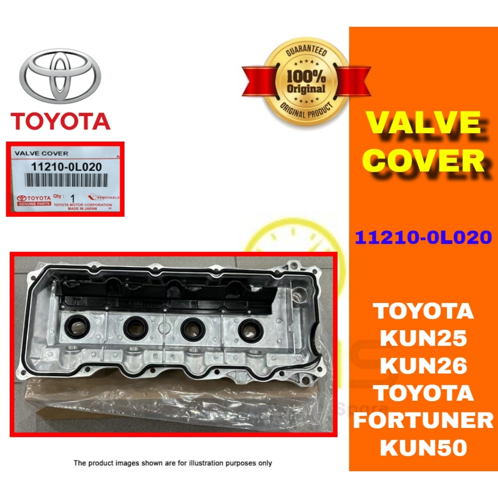(100% ORIGINAL ) Toyota Hilux Vigo KUN25 & KUN26 & Fortuner KUN50 Valve Cover & Gasket Set ...