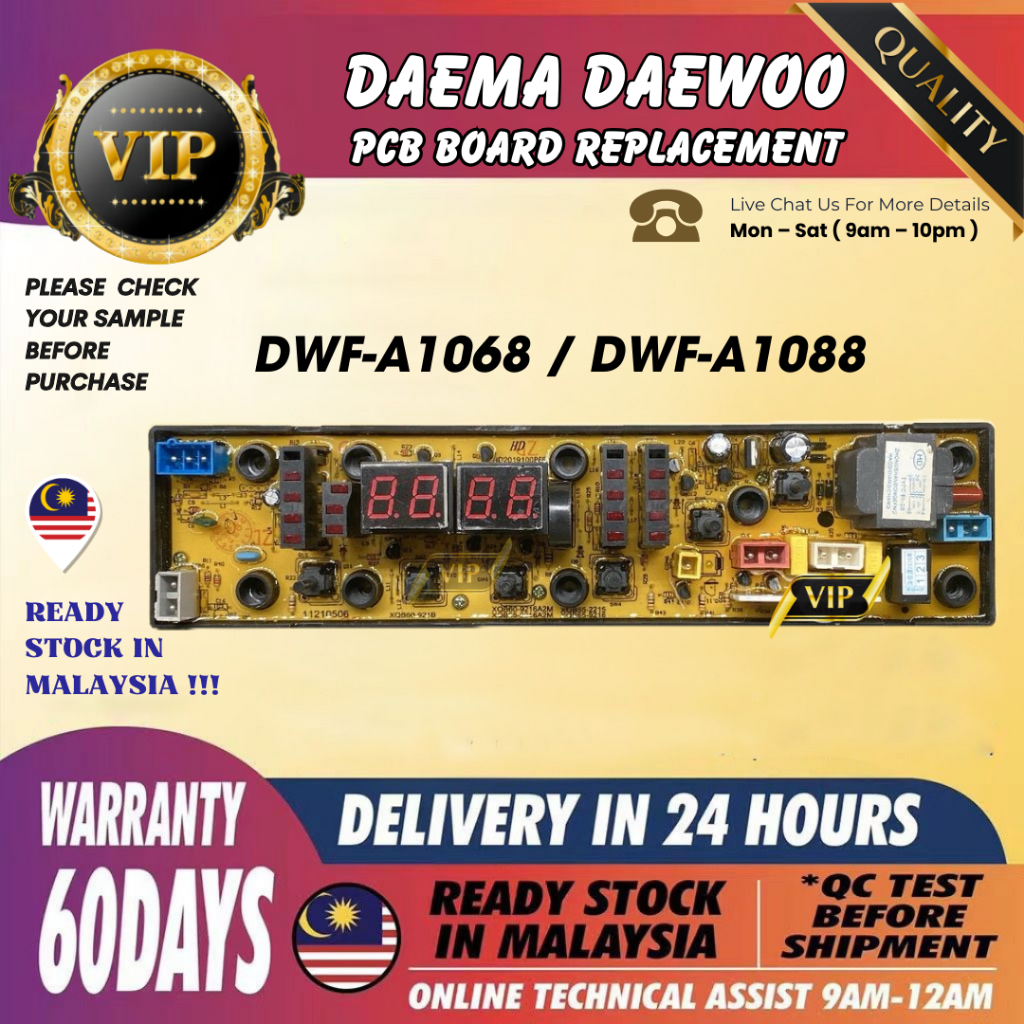 DWF-A1068 / DWF-A1088 DAEMA DAEWOO WASHING MACHINE PCB BOARD (CONTROL ...