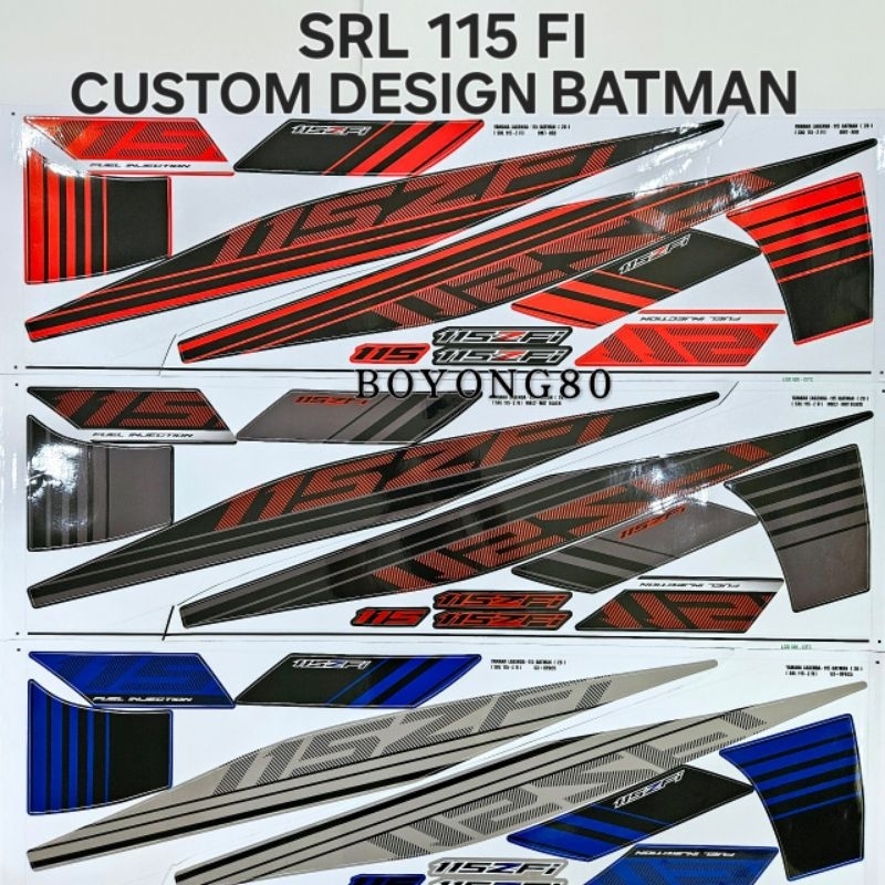 LAGENDA SRL 115 ZR SRL115FI CUSTOM DESIGN BATMAN BODY STICKER ( READY ...