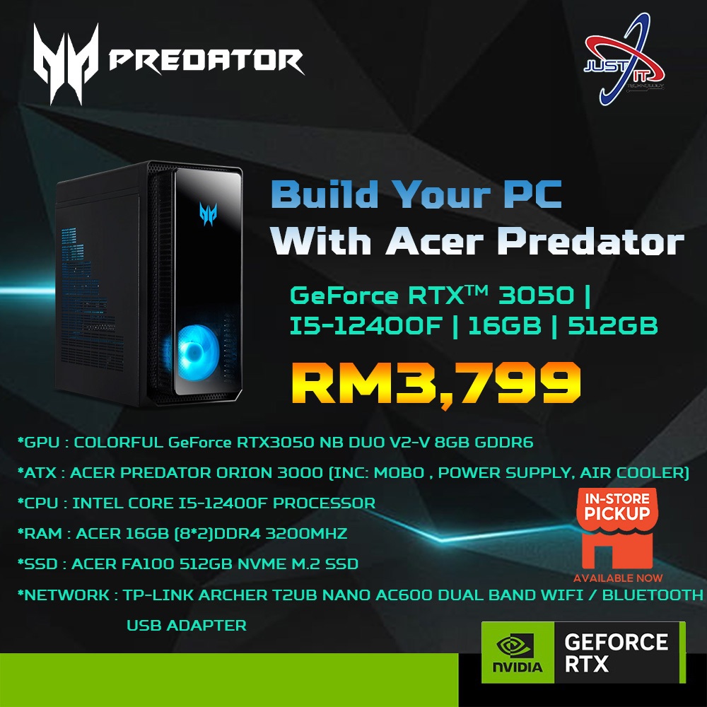 Acer Predator Orion 3000 Series Gaming PC Package | Shopee Malaysia