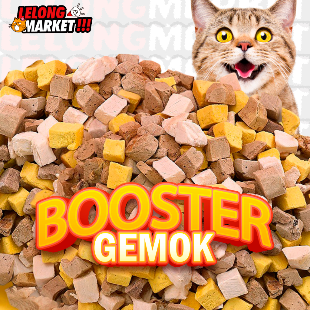 Pet Booster Freeze Dried High Protein Makanan Kucing Booster Gemok ...