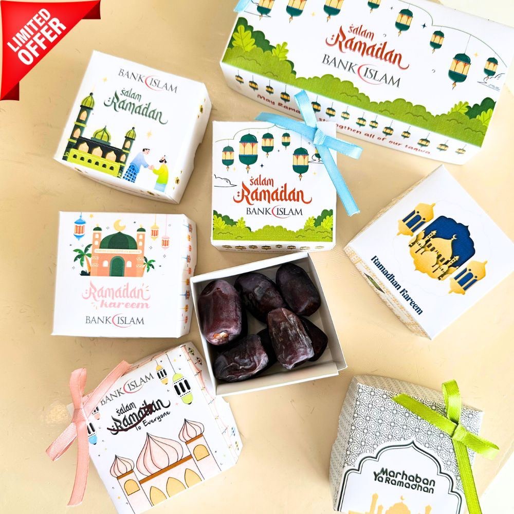 [Ready Stock] Set kurma gift set + add on logo to custom box | Shopee ...