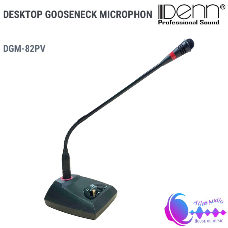 DENN DGM-82PV Desktop Gooseneck Goose Neck Microphone Conference ...