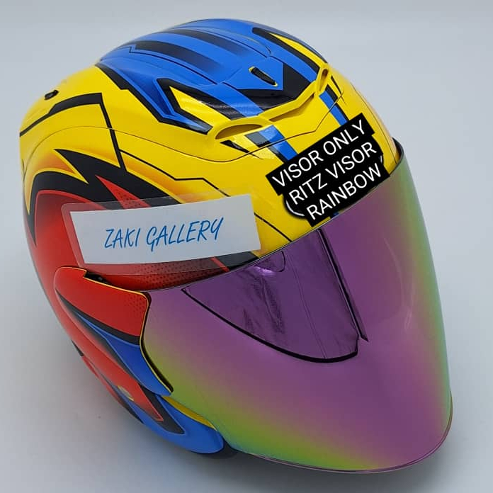 HELMET Visor Siang Malam REVO GOLD /2 TONE BLACK / Rainbow GOLD / LIGHT ...