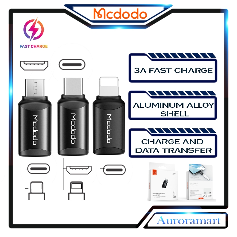 Original Mcdodo Charging Adapter Type C To Micro / Mikro To usb c ...