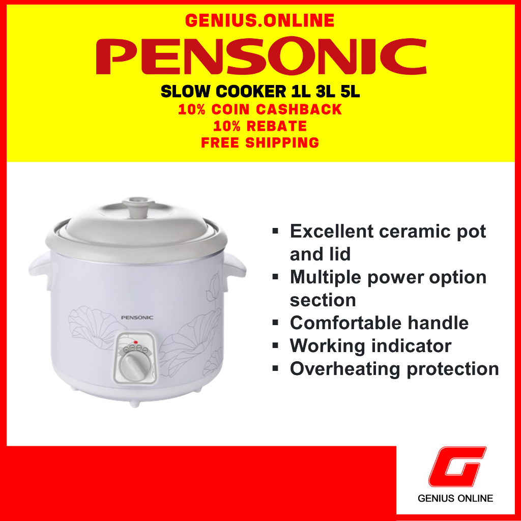 PENSONIC Slow Cooker (1L/3L/5L) PSC-101/PSC-301/PSC501 | Shopee Malaysia