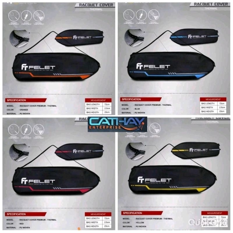 FELET RACKET COVER PREMIUM THERMAL (1-2pcs raket) | Shopee Malaysia
