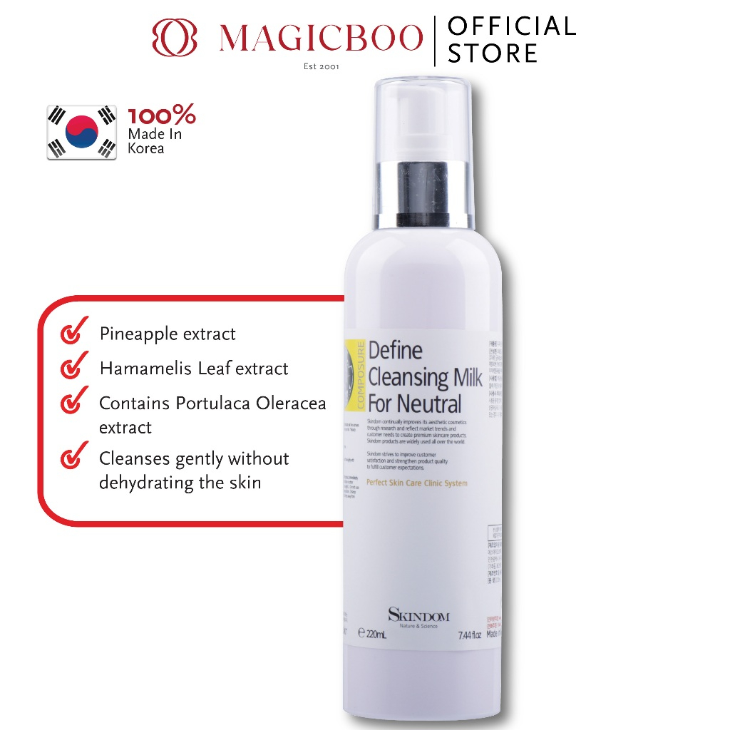Magicboo Skindom Define Cleansing Milk For Neutral (220ml) | Shopee ...