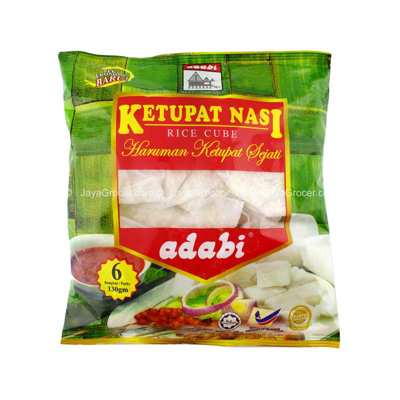 KETUPAT NASI ADABI RICE CUBE 6 X 130g | Shopee Malaysia