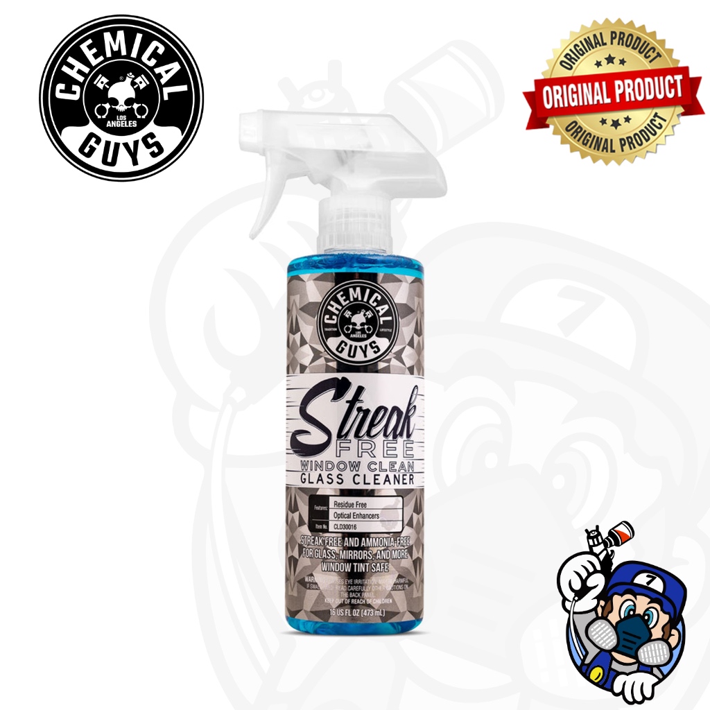 CHEMICAL GUYS Streak Free Window Clean Glass Cleaner (16 FI. Oz ...
