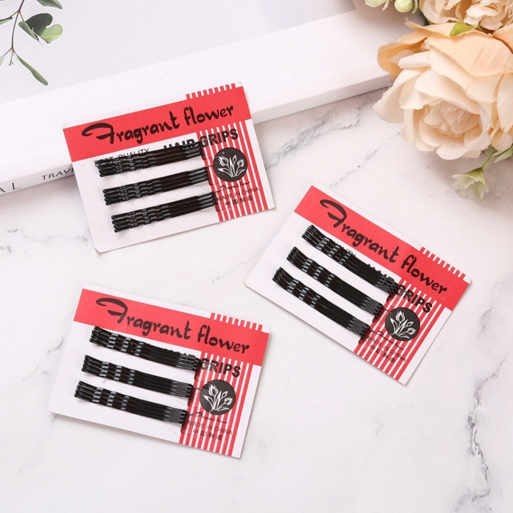 READY STOCK 】( NO.16005 ) ( 4CM ) ( 1 CARD ) ( BLACK COLOUR ) Hair Pins ...