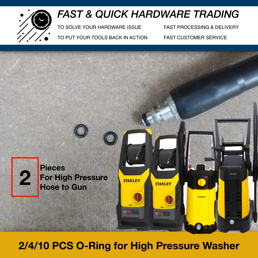 2 4 10pcs O-Ring Hose Gun To Connect Hose to Spray Gun WaterJet High Pressure Washer STANLEY ...
