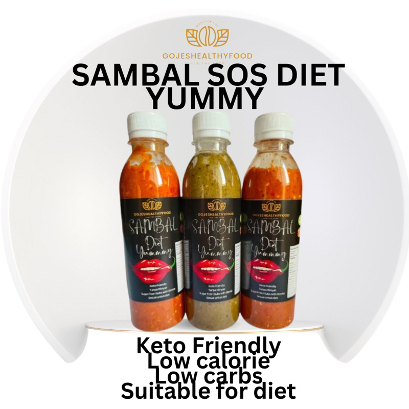 Sambal Sos Diet Low Kalori Low Carbs Keto SugarFree( +Stevia) Ready to ...
