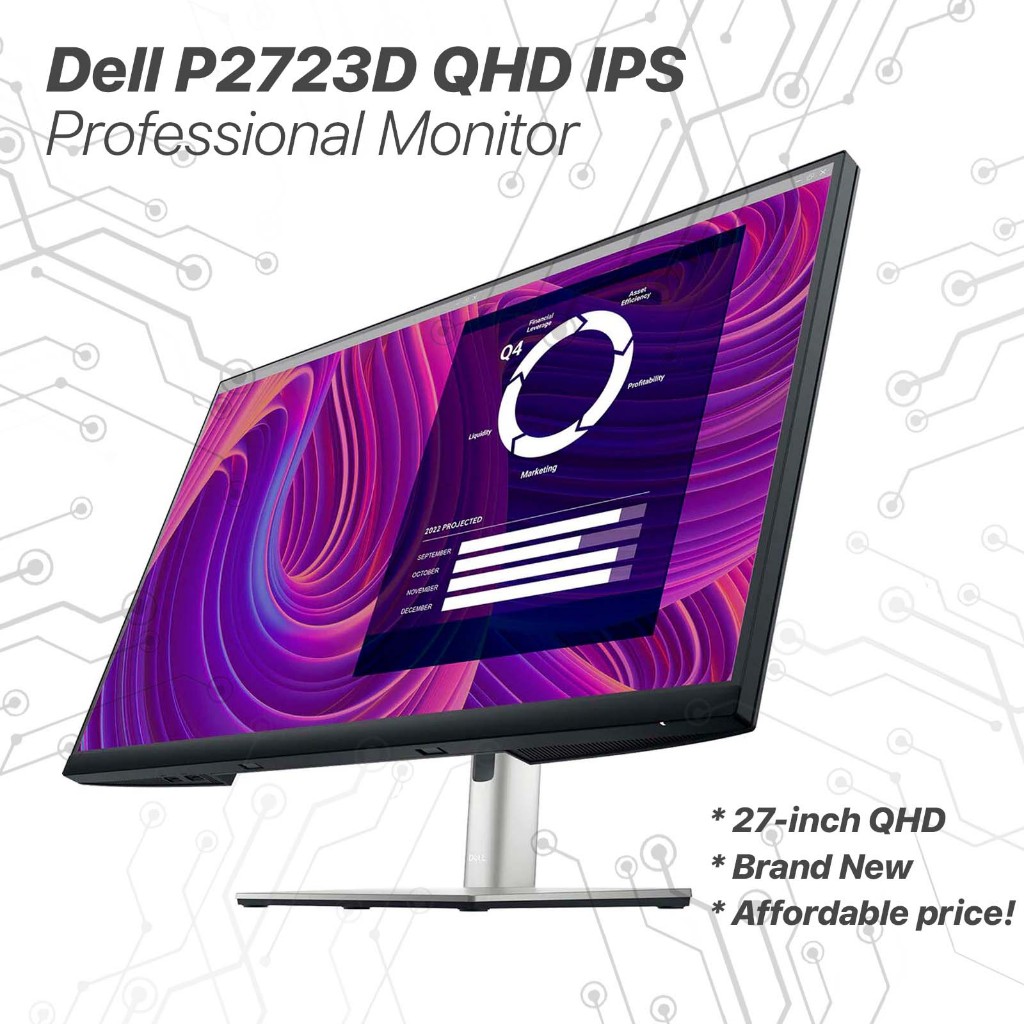 Dell P2723D 27" QHD WLED LCD Monitor - 16:9 - Black, Silver | Shopee ...