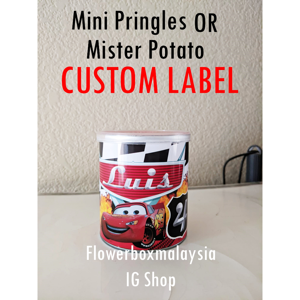 Custom Personalized Label for Mini Pringles Mister Potato for Birthday ...