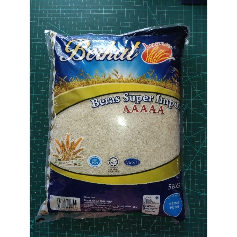 Beras Super Import Berkat Bukit Raya AAAAA 5kilo | Shopee Malaysia
