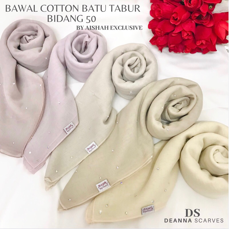 BAWAL COTTON PREMIUM BATU TABUR BIDANG 50 BY AISYAH EXCLUSIVE | TUDUNG ...