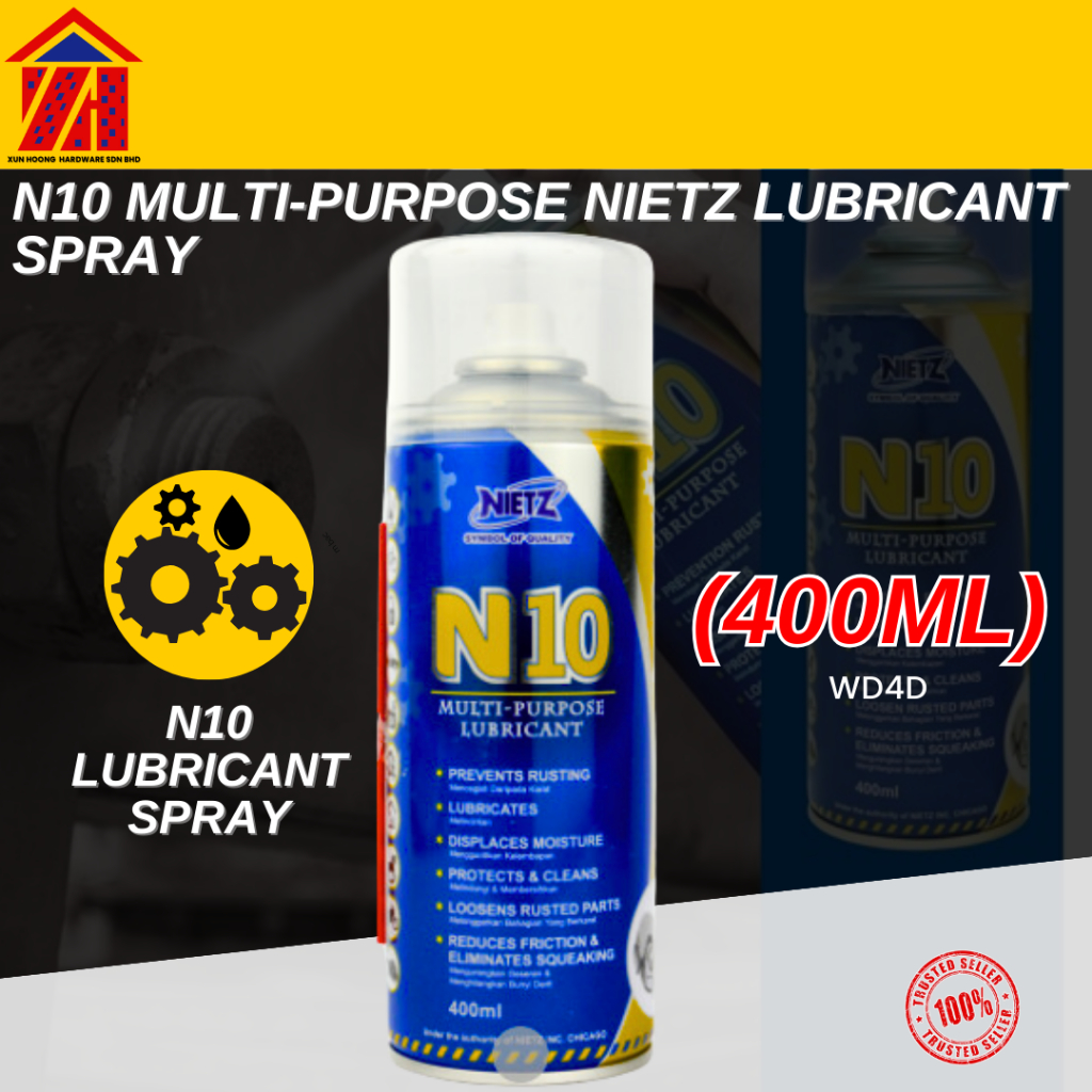 L MALL N10 MULTI-PURPOSE NIETZ LUBRICANT SPRAY WD4D (400ML) | Shopee ...