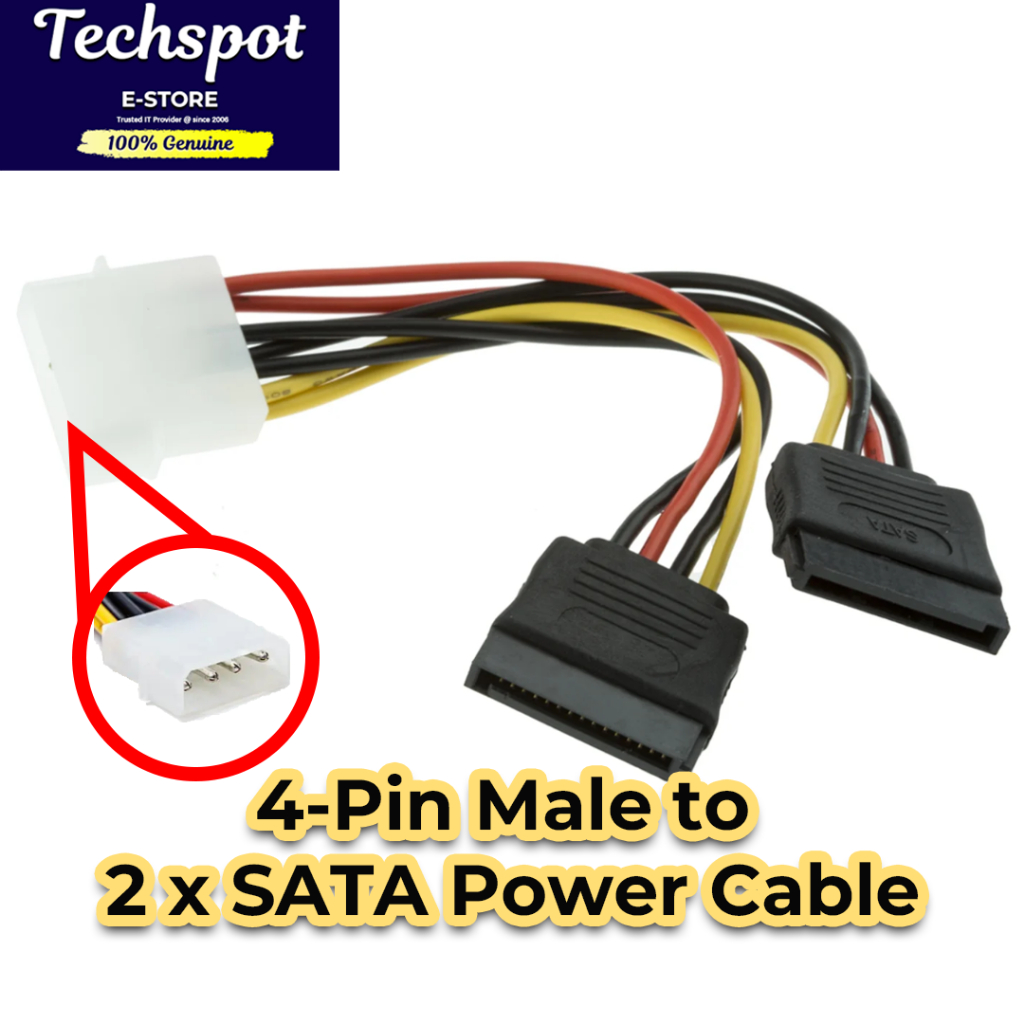 SATA & Power Cable for Harddisk/SSD - Connect Mainboard SATA port with ...