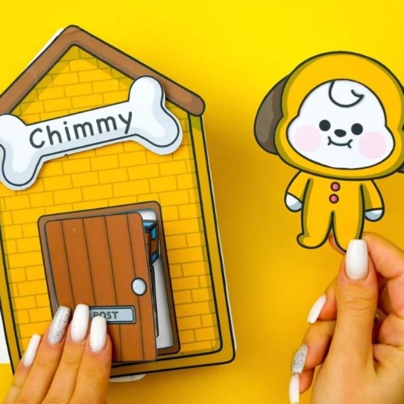 Paper Doll Chimmy Pet Dog Doll House/Mainan kertas patung/Mainan kanak ...