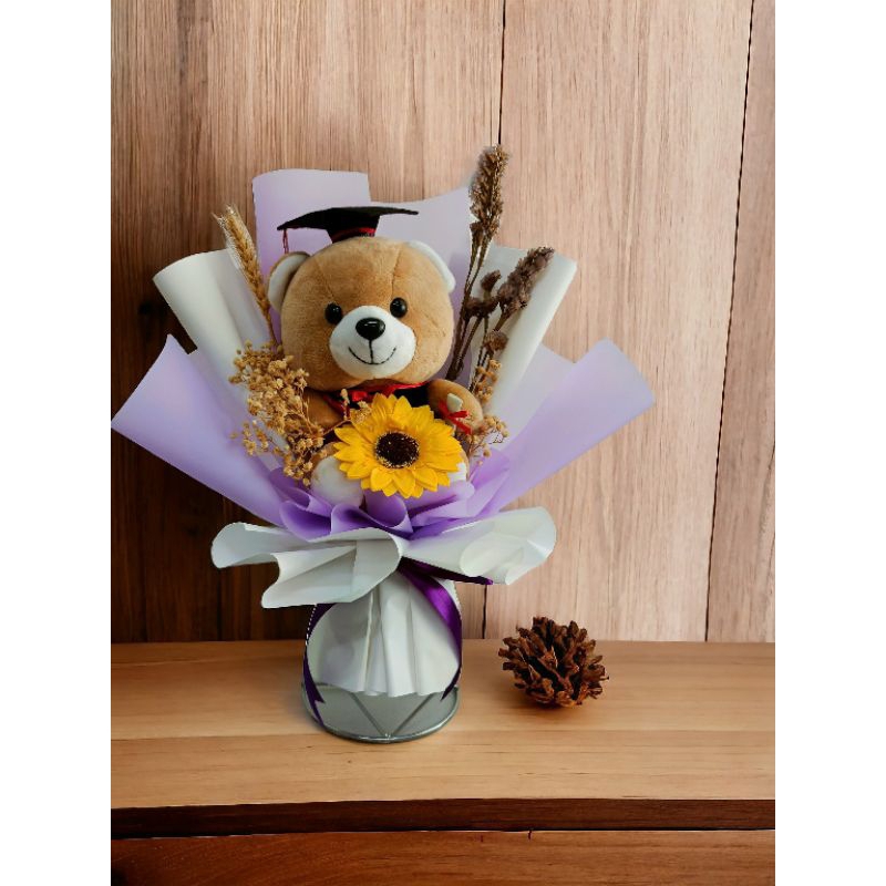 Graduation convo 7 inch bear convocation flower bouquet gift | Shopee ...