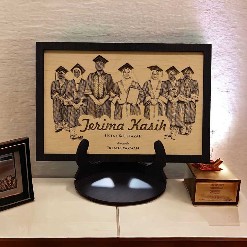 [SIAP 2-3 HARI] Ukiran Laser Gambar Kayu / Laser Cut Engrave Wood Photo ...