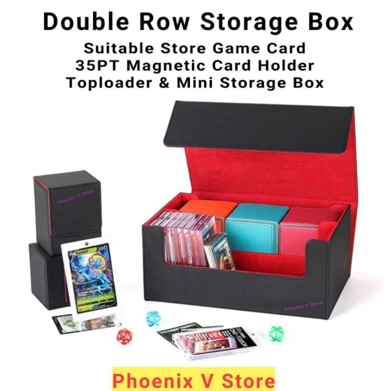 🔥‼️ORIGINAL‼️🔥 Double Row Storage Box Ultra Pro BCW 35PT Card Holder Toploader Yugioh Pokemon ...