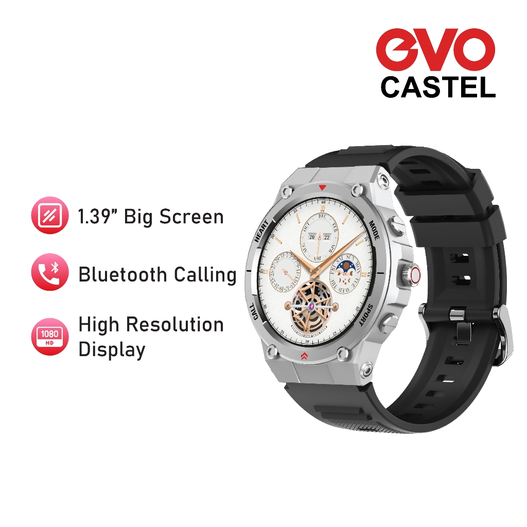 New Smartwatch EVO CASTEL Bluetooth Call 123 Sports Modes Watch ...