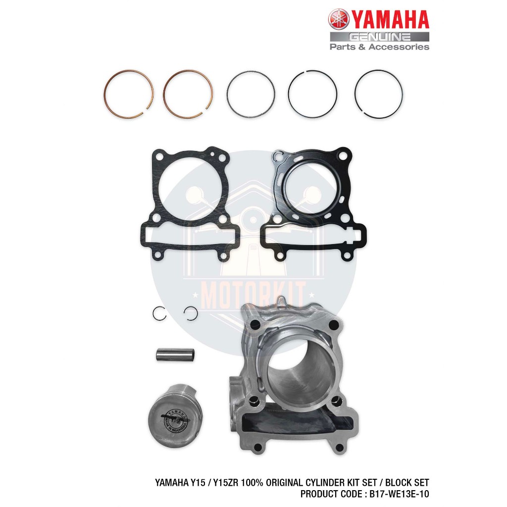 YAMAHA Y15 Y15ZR YSUKU 100% ORIGINAL CYLINDER BLOCK KIT SET B17-WE13E-00 B17-WE13E-10 | Shopee ...