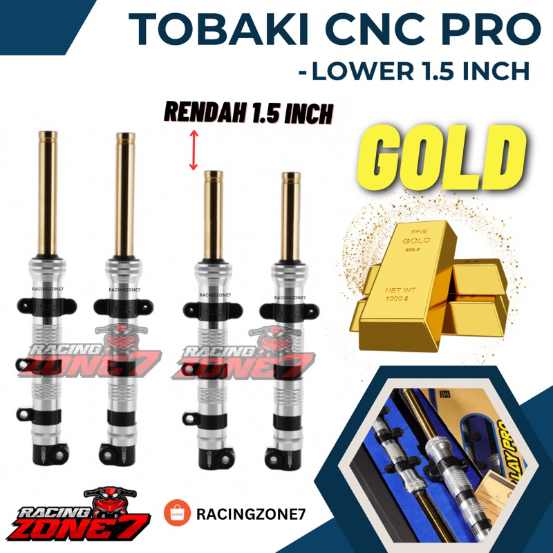 100% TOBAKI PRO CNC FORK LAY Y15ZR Y16 LC135 4S 5S RSX/GOLD CHROME BLACK/TOBAKI CNC FORK PRO ...