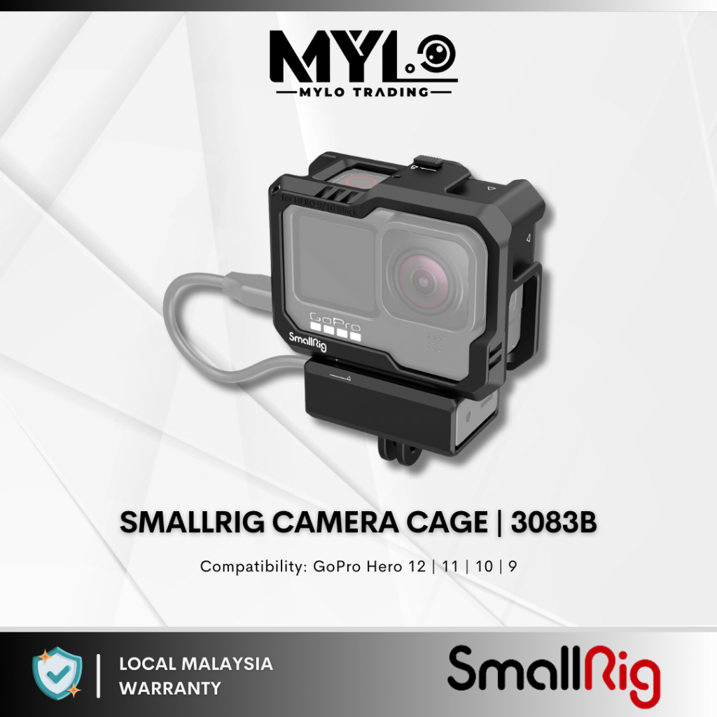 SmallRig 3083B Black Full Action Camera Cage For GoPro HERO 9 10 11 12 ...