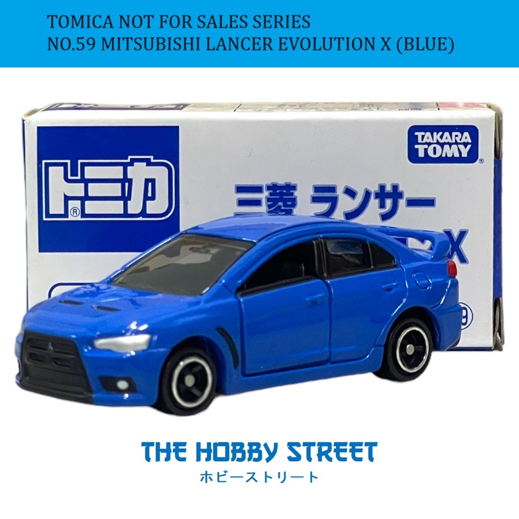 TAKARA TOMY TOMICA NOT-FOR-SALE EXCLUSIVE SERIES NO.59 MITSUBISHI LANCER EVO X (BLUE) | Shopee ...