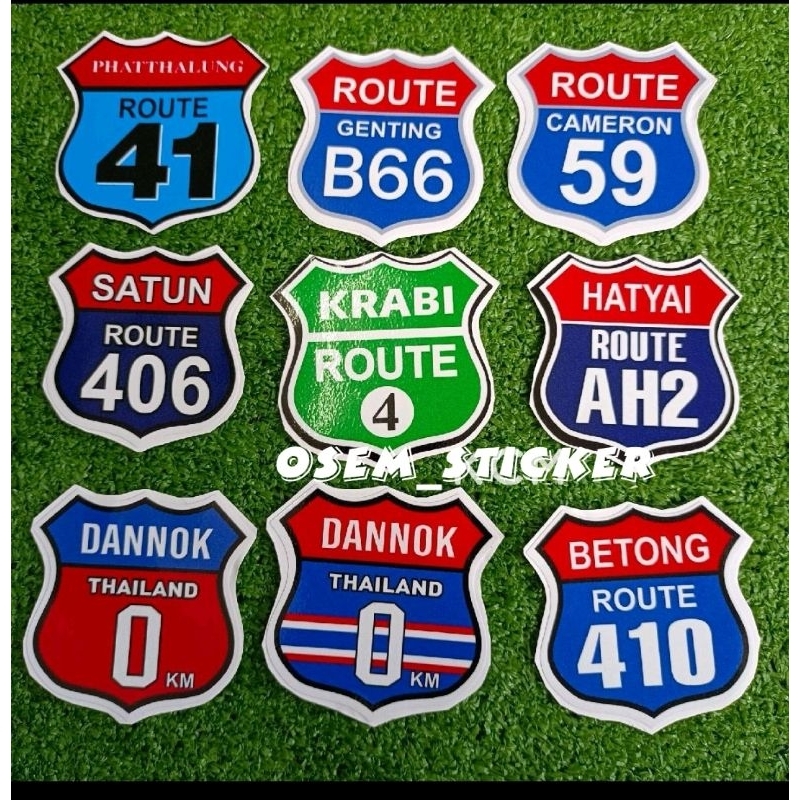 STICKER ROUTE THAILAND | Shopee Malaysia