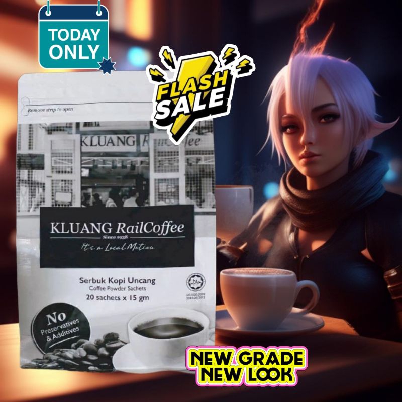 Original Kluang Rail Coffee 20 Sachets Serbuk Kopi KluangRail Railway ...