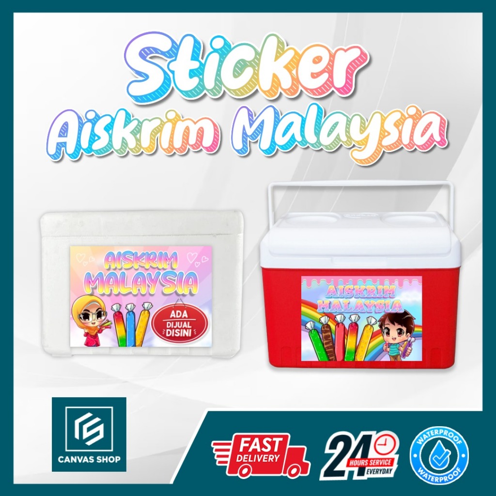 A4/A3 ICE BOX STICKER AISKRIM MALAYSIA WATERPROOF | Shopee Malaysia