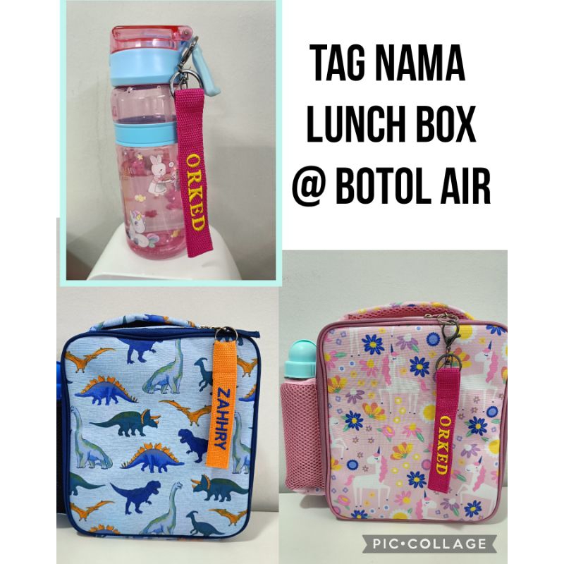 Keychain nama Lunch Box / slingbag haji umrah / beg bekal sekolah | Shopee Malaysia