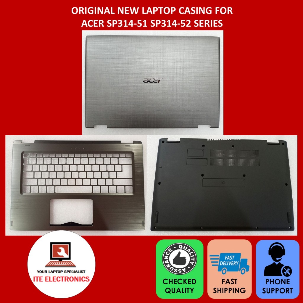 ORIGINAL NEW ACER SPIN 3 SP314-51 SP314-52 SERIES LAPTOP PALMREST COVER ...