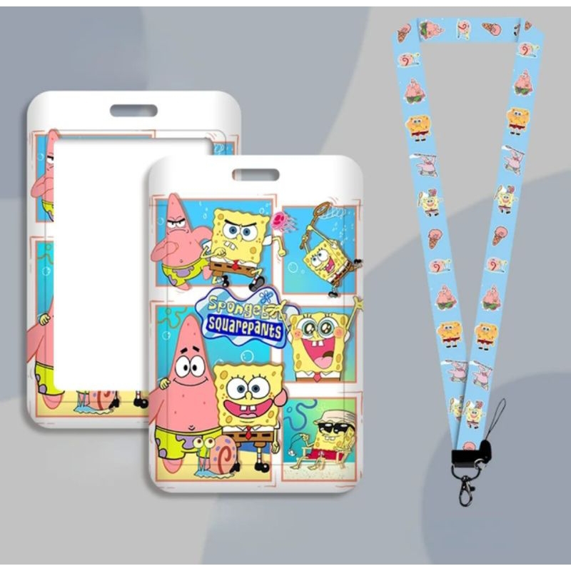 SpongeBob card lanyard ID Cases hanging card | Shopee Malaysia