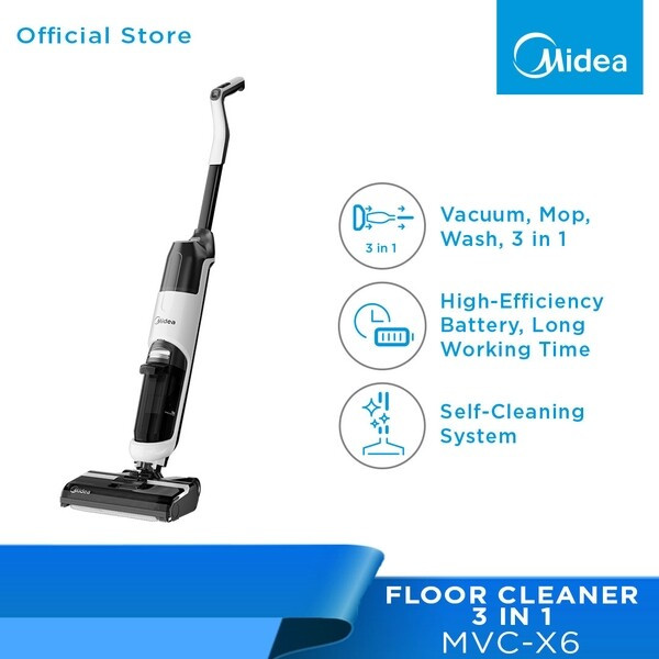 Midea MVC-X6 Floor Cleaner 3 In 1 / Wet & Dry Vacuum Cleaner With Self ...