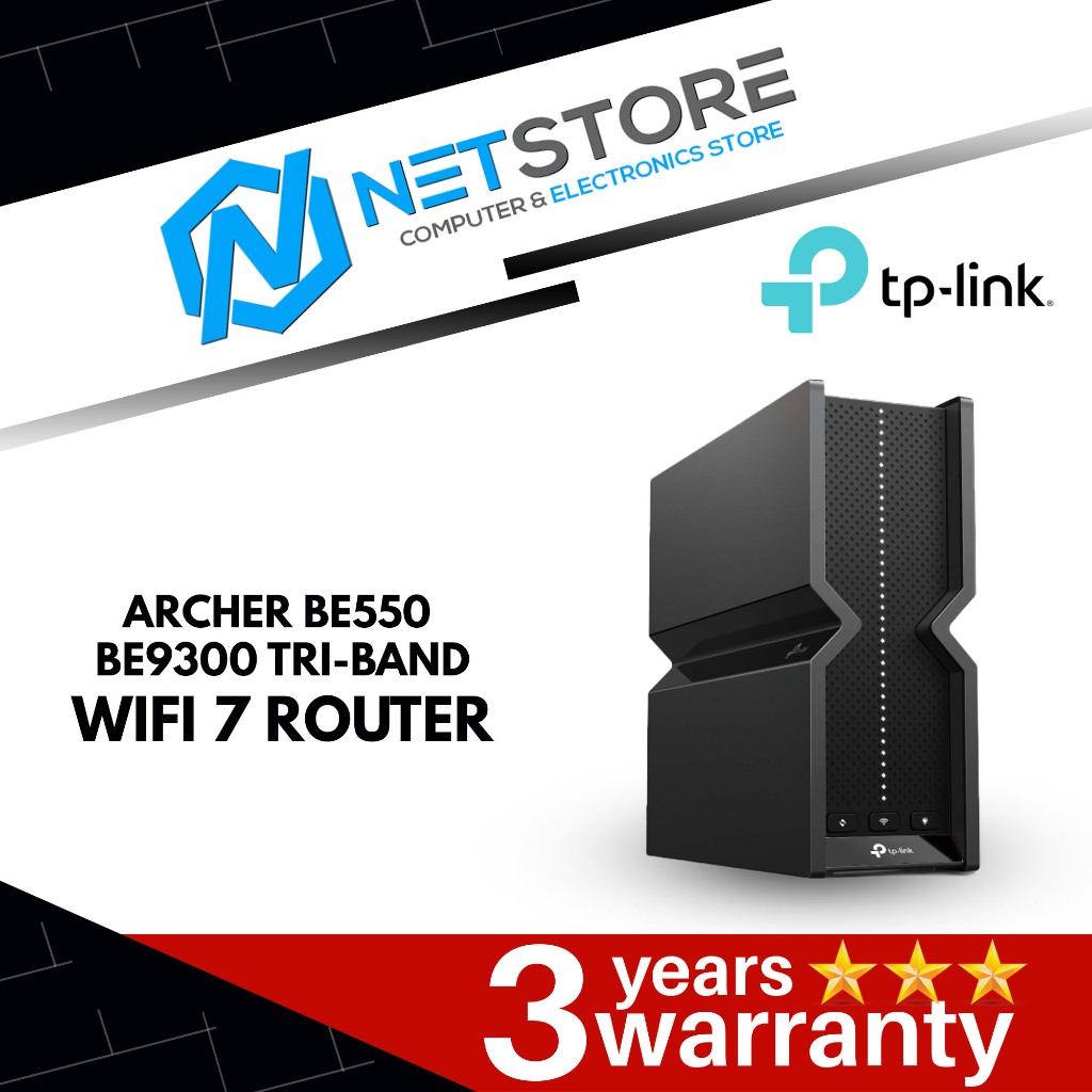 TP-LINK ARCHER BE550 BE9300 TRI-BAND WIFI 7 ROUTER - ARCHER BE550 ...